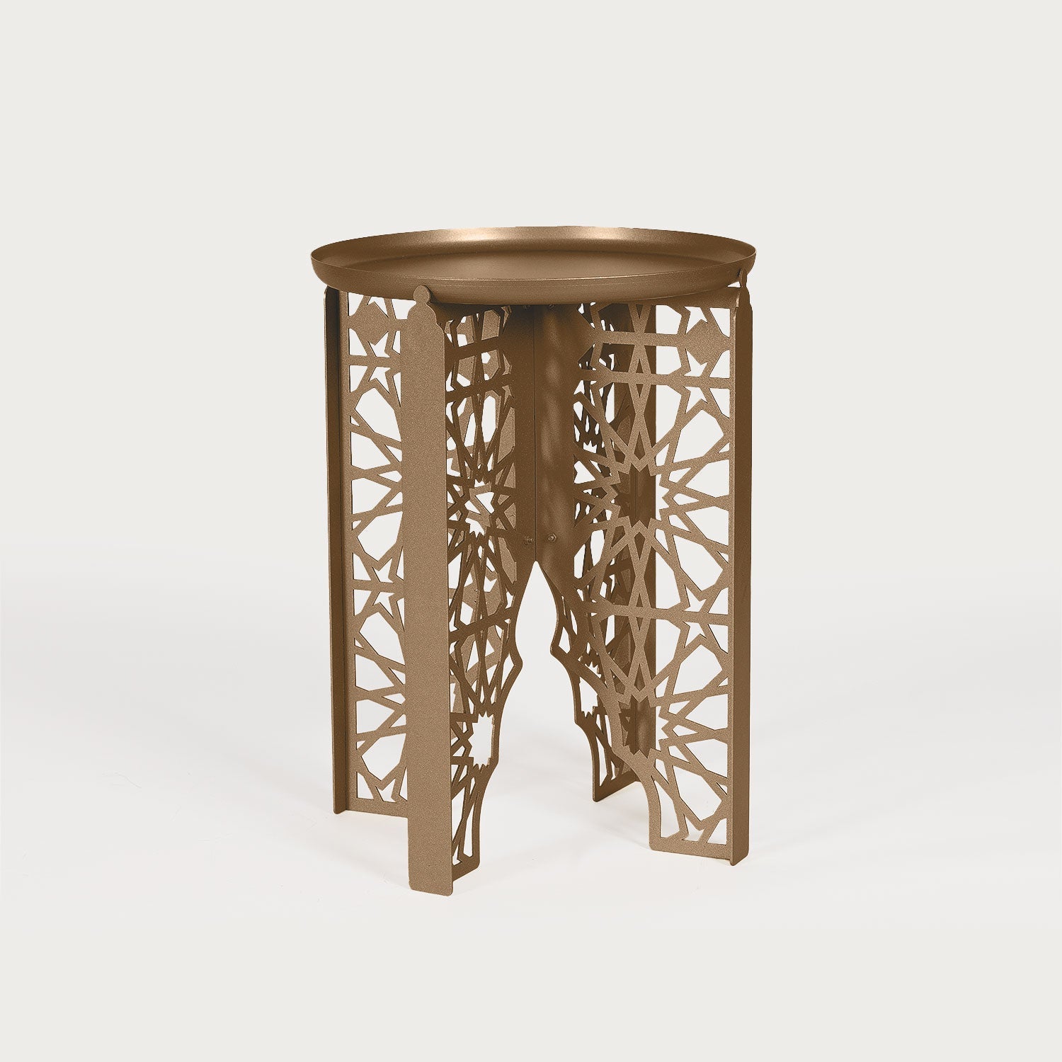 Emas L Metal Islamic Side Table - WAMZ013 – Wall Art Istanbul